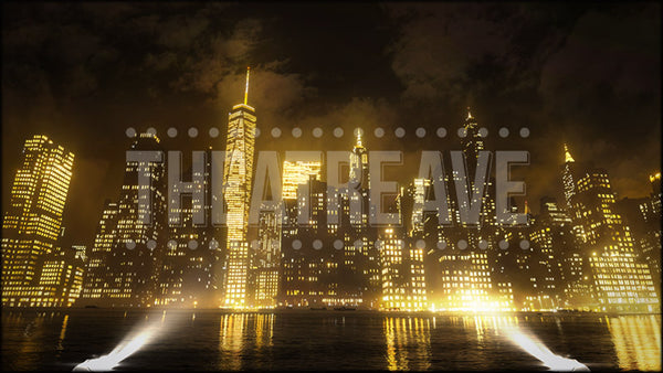 Big City Night Projection (Animated)