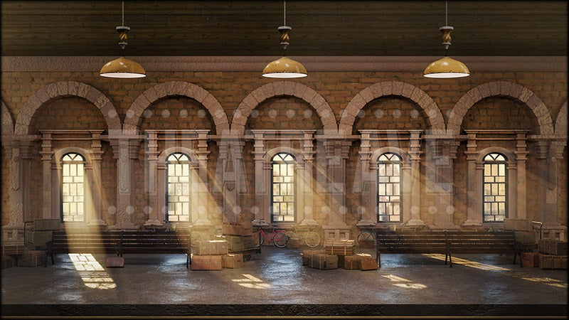 Home Products Vintage Train Platform Projection