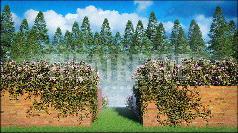 Home Products Brick Garden Wall Projection